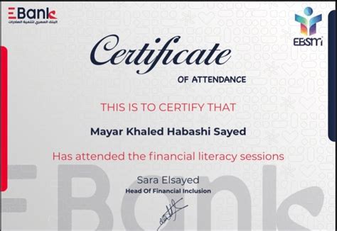 Mayar Khaled Habashi On Linkedin ‏empowering My Financial Future With Valuable Insights