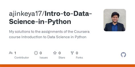 Github Ajinkeya Intro To Data Science In Python My Solutions To The Assignments Of The