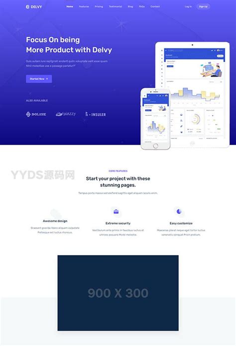 企业产品展示类网站模板 Yyds源码网