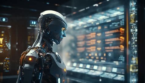 Premium Ai Image Automation Data Analytic With Robot And Digital
