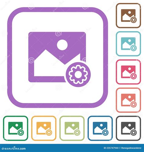image settings simple icons stock vector illustration of