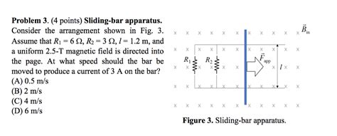 Solved Problem Points Sliding Bar Apparatus Consider Chegg