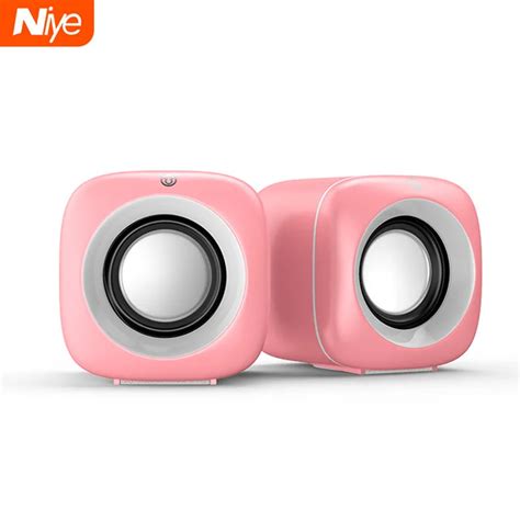 Usb Wired Pc Audio System Pink Laptop Computer Speaker Subwoofer Deep