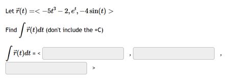 solved let vec r t find