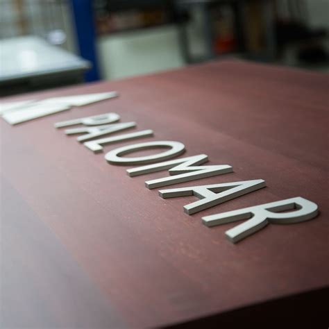 Brushed Aluminum Letters Metal On Acrylic Letters Upload Your Logo