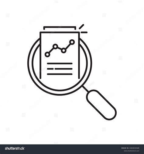 Audit Data Analysis Icon Like Thin Stock Vector Royalty Free