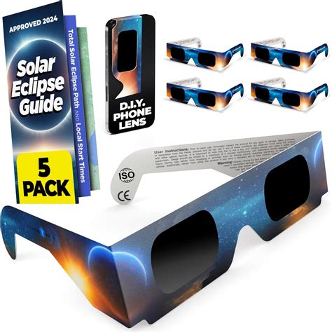 Medical King Solar Eclipse Glasses Approved 2024 5 Pack