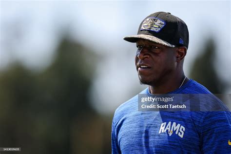 Defensive Coordinator Raheem Morris Of The Los Angeles Rams Looks On