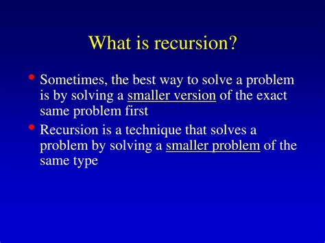 Ppt Recursion Powerpoint Presentation Free Download Id202279