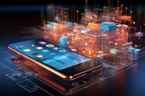 premium photo mobile app developer designing and coding a generative ai