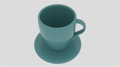 티 컵 And 접시 3d 모델 20 Ma Free3d