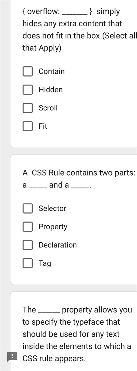 Solved Overflow Simply Hides Any Extra Content That Chegg