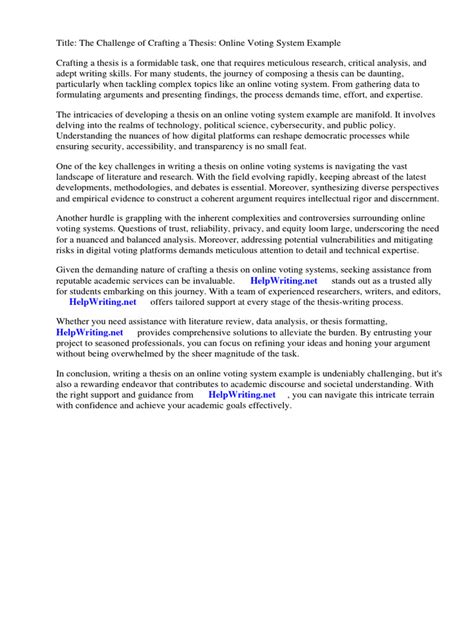 online voting system example thesis pdf electronic voting voting