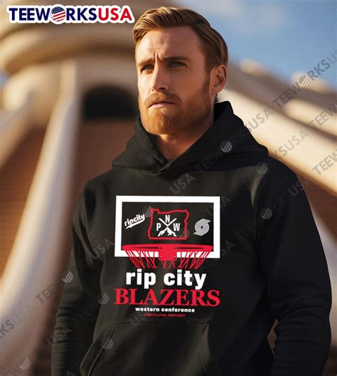 Blazer Rip City Logo Portland Trail Blazers 202324 City Edition Mens