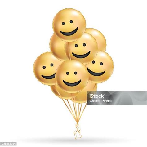Smile Gold Balloons Background Stock Illustration Download Image Now