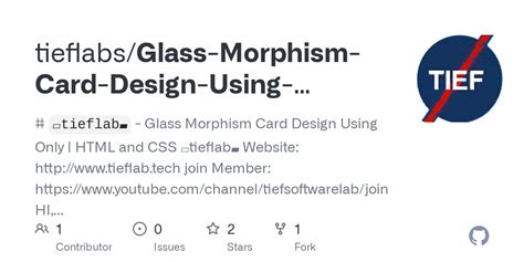 Github Tieflabsglass Morphism Card Design Using Onlyhtml And Css Ui