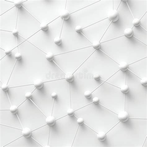 White Spheres And Lines Forming A Network Pattern On A Smooth Surface Stock Image Image Of