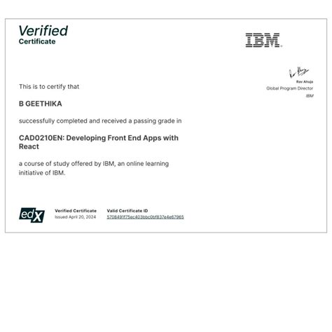 B Geethika On Linkedin I Hereby Produce My Course Completion Certificate Received In Developing
