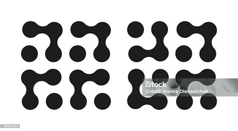 메타볼 점 아이콘 세트입니다 연결된 원 모양 표지판 추상 통합 기호 최소한의 패턴 포인트 이동 모핑 블롭 메타볼 전환 로고 스티커 템플릿 웹 디자인 요소 0명에 대한 스톡