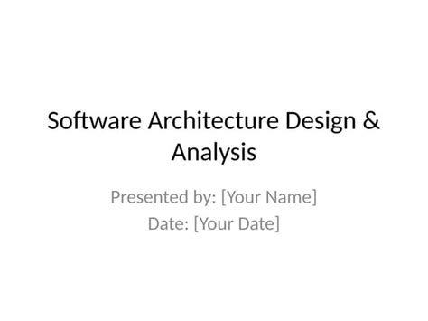 Softwarearchitecturepresentationwithflowchartspptx