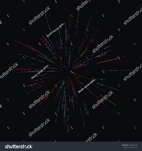 Radiating Center Thin Beams Lines Dynamic Stock Vector Royalty Free