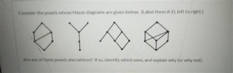 Solved Consider The Posts Whose Hasse Diagrams Are Given