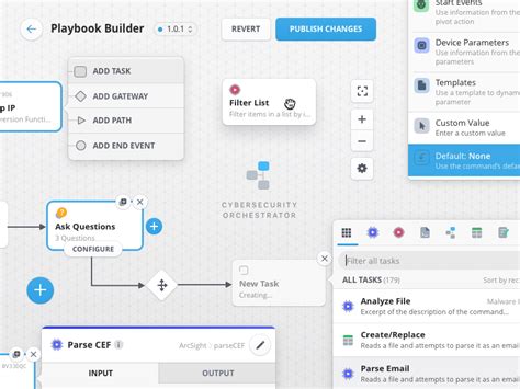 Cybersecurity Workflow Editor Workflow Design User Interface Design Web Design