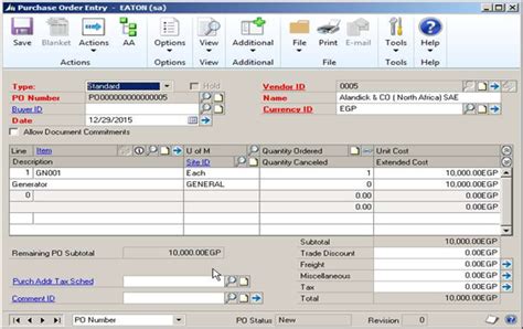 Dynamics Gp Purchasing Fixed Assets Through Purchase Order Processing