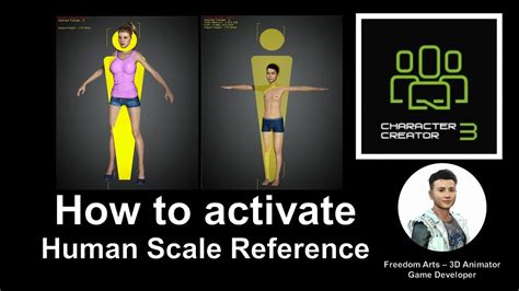 How To Activate Human Scale Reference For Character Creator 3 Cc3 Tutorial Youtube