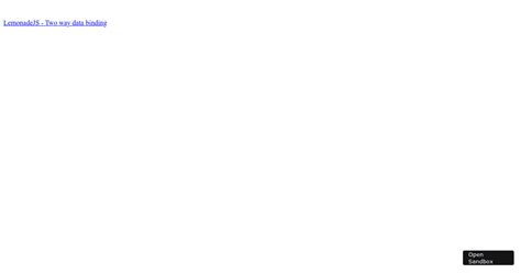 Two Way Data Binding Example Codesandbox