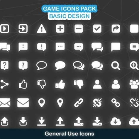 Game Icons Pack Basic Design 2d Icons Unity Asset Store Game