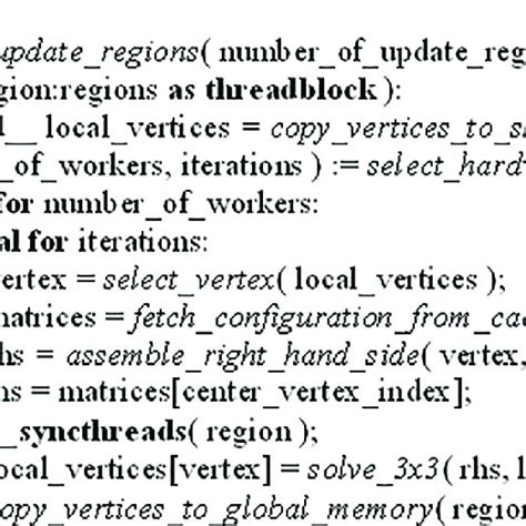 Pseudocode Of The Central Update Loop Download Scientific Diagram