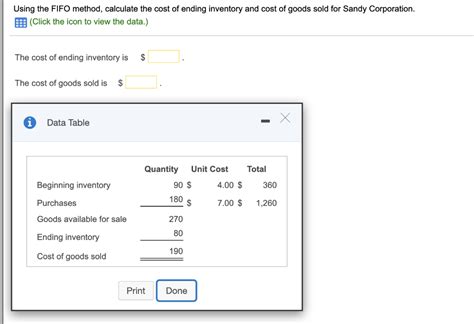 Solved Using The FIFO Method Calculate The Cost Of Ending Chegg