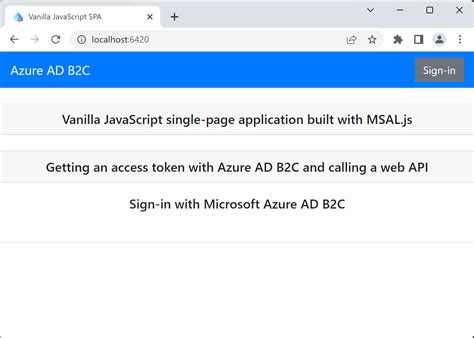 快速入门：设置单页应用程序 Spa 的登录 Azure Ad B2c Microsoft Learn