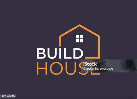 간단한 단어 표시는 라인 아트 스타일로 집 디자인을 구축합니다 홈 빌드 초록 디자인 영감 개념에 대한 스톡 벡터 아트 및 기타 이미지 Istock
