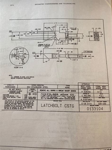 GEOMETRIC DIMENSIONING AND TOLERANCING 1963 5 27 REF Chegg