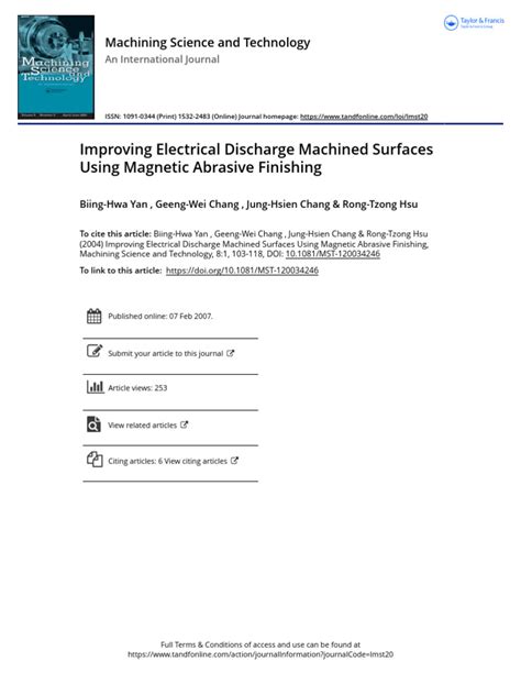 improving electrical discharge machined surfaces using magnetic
