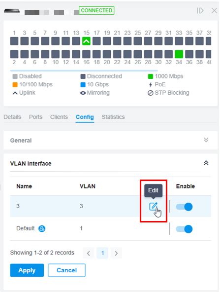 how to configure vlan interfaces and static routes on omada switches