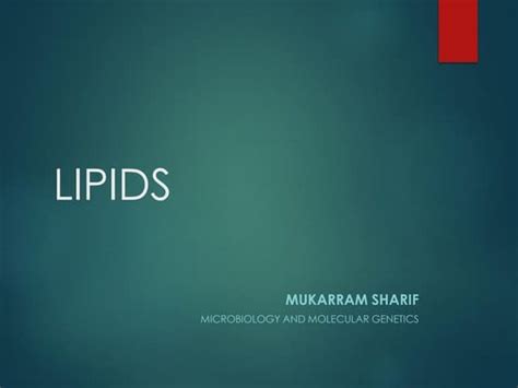 Lipids Ppt