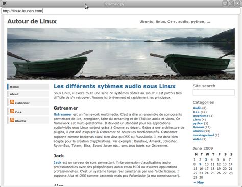 Un Navigateur En Quelques Lignes De Python Autour De Linux