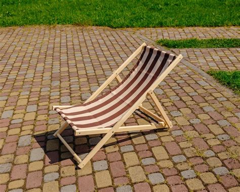 ᐉ Шезлонг для дачи тканевый Xrmaster Кофейный КШ 004 • Купить в Киеве