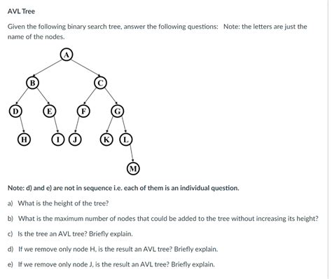 Solved Avl Tree Given The Following Binary Search Tree