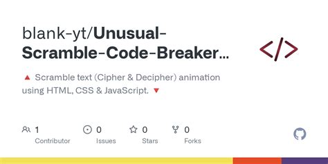Github Blank Ytunusual Scramble Code Breaker Text Animation Cipher