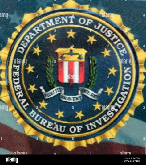 The Insignia Of The Fbi Federal Bureau Of Investigation Of The United