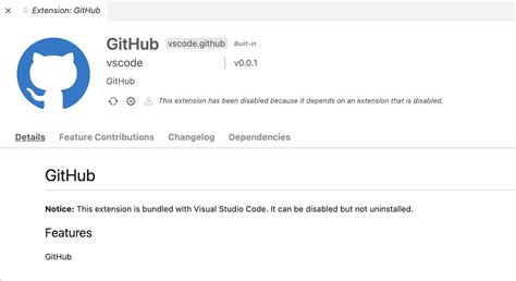 Feature Description Missing For The Built In Github Extension · Issue 127687 · Microsoft Vscode