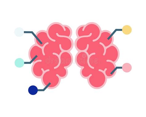 Two Stylized Human Brains With Connections Symbolizing Networking Or Thinking Process