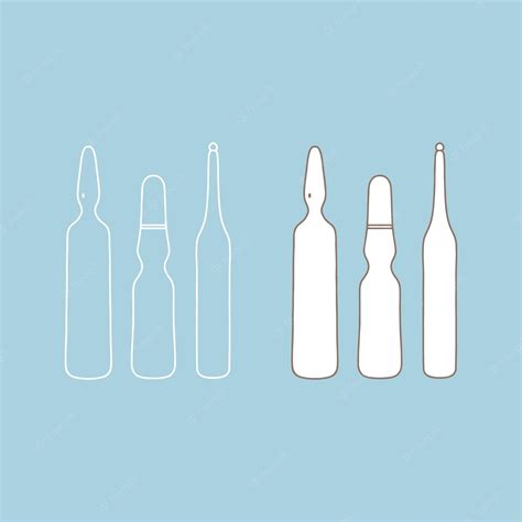 Premium Vector Glass Ampoules For Medicines Medical Realistic Vector Illustration