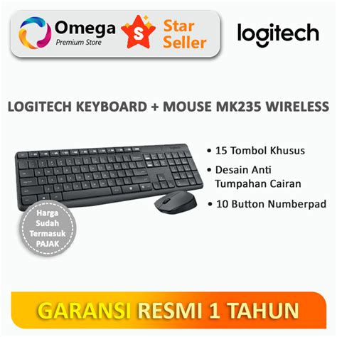 Jual Logitech Keyboard Mouse Wireless Mk235 Shopee Indonesia