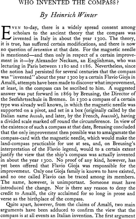 The Inventor Of The Compass Revealed