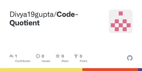 Github Divya19guptacode Quotient
